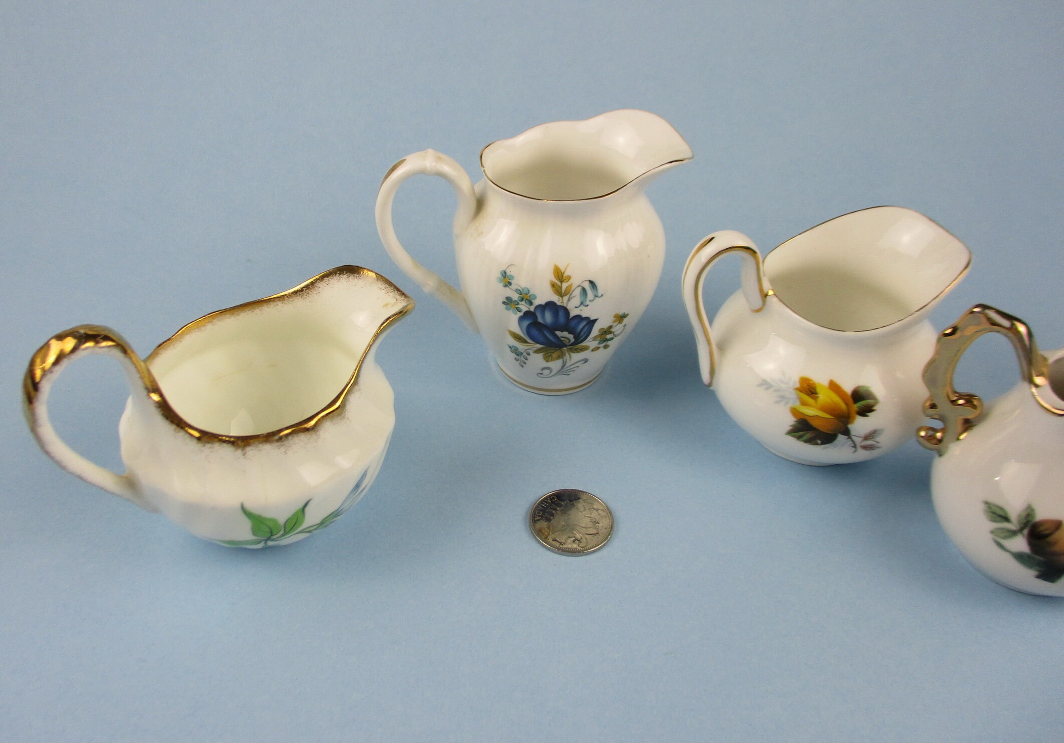 4 Vtg Mini Pitchers Assorted China Floral Pitchers Tea Time - Etsy ...
