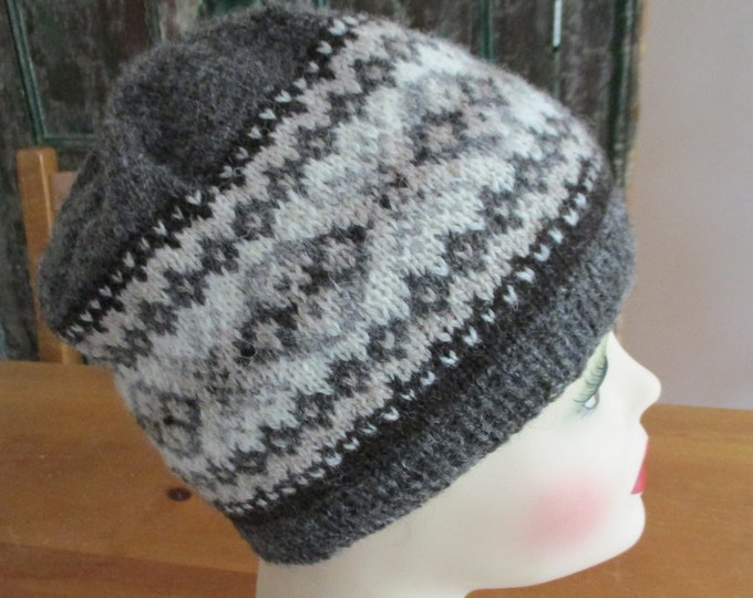 Hand Knit Fair Isle Hat, Fair Isle Pattern, Shetland's Jamiesons ...
