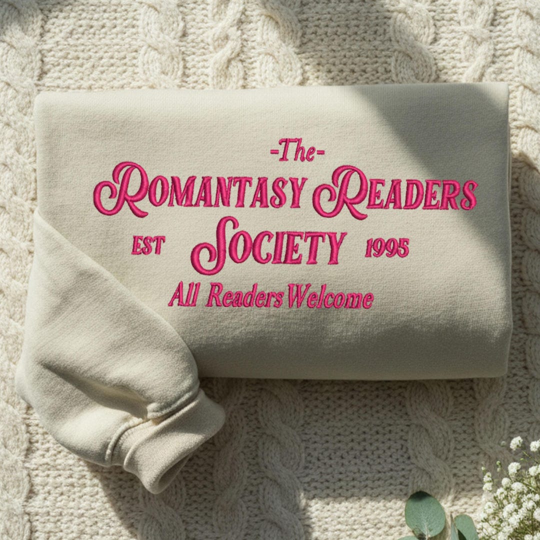 Embroidered Romantasy Readers Society Shirt, Book Lover Club, Romantasy ...