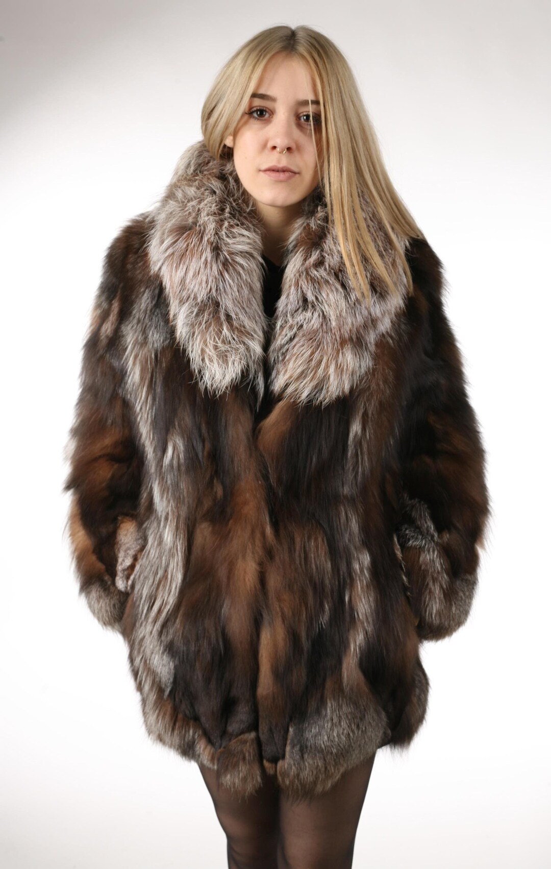Crystal Fox Coat | Fur Jacket| Mid Length - Etsy