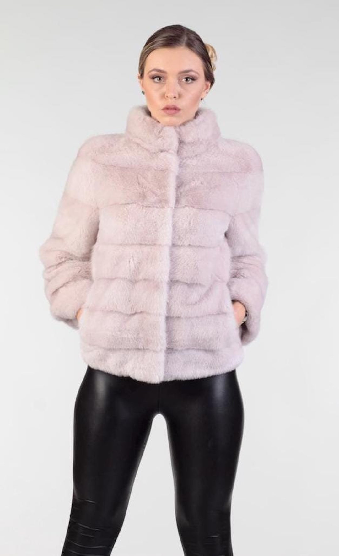 Women’s Pink Mink Fur Coat Loerwf - Etsy