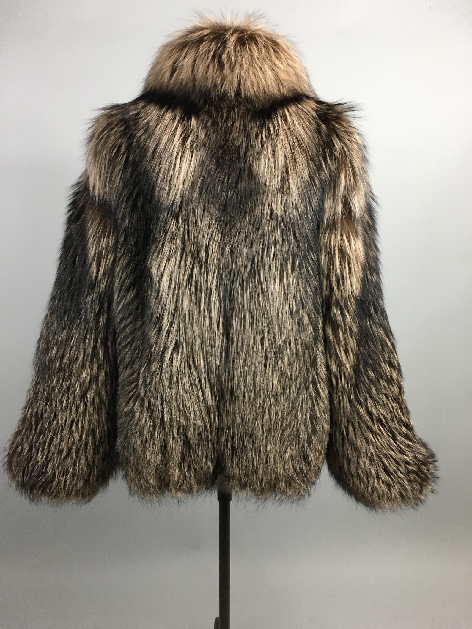Mens Brown Fox Fur Coat LDWY - Etsy