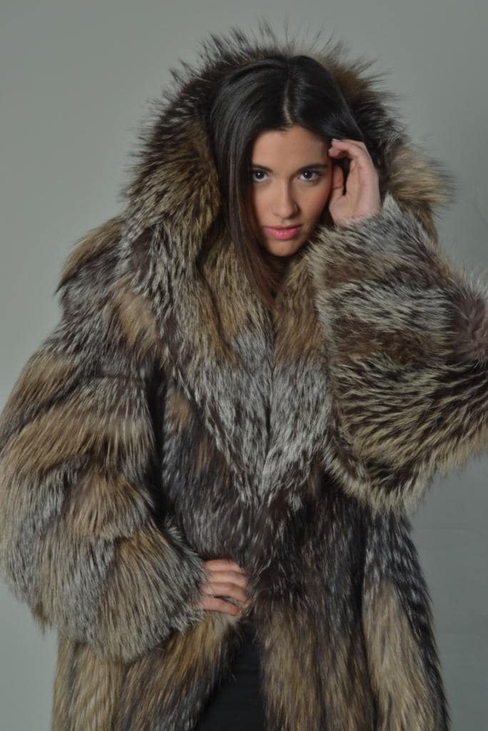 Cross Fox Fur Coat Above Full Length Leout - Etsy