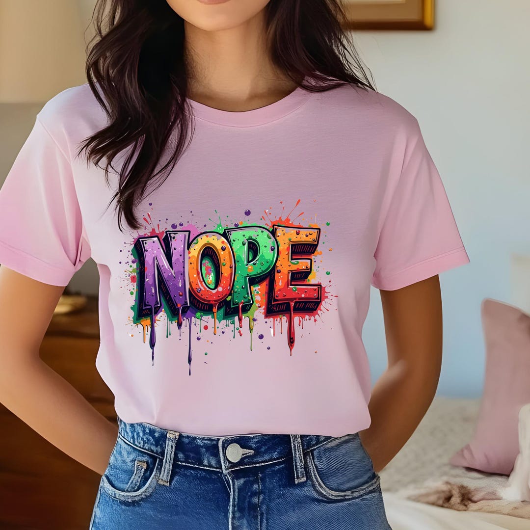 Custom "nope!" Tumbler Cup Design, Digital Download PNG, Sublimation Graphic for Shirts and ...