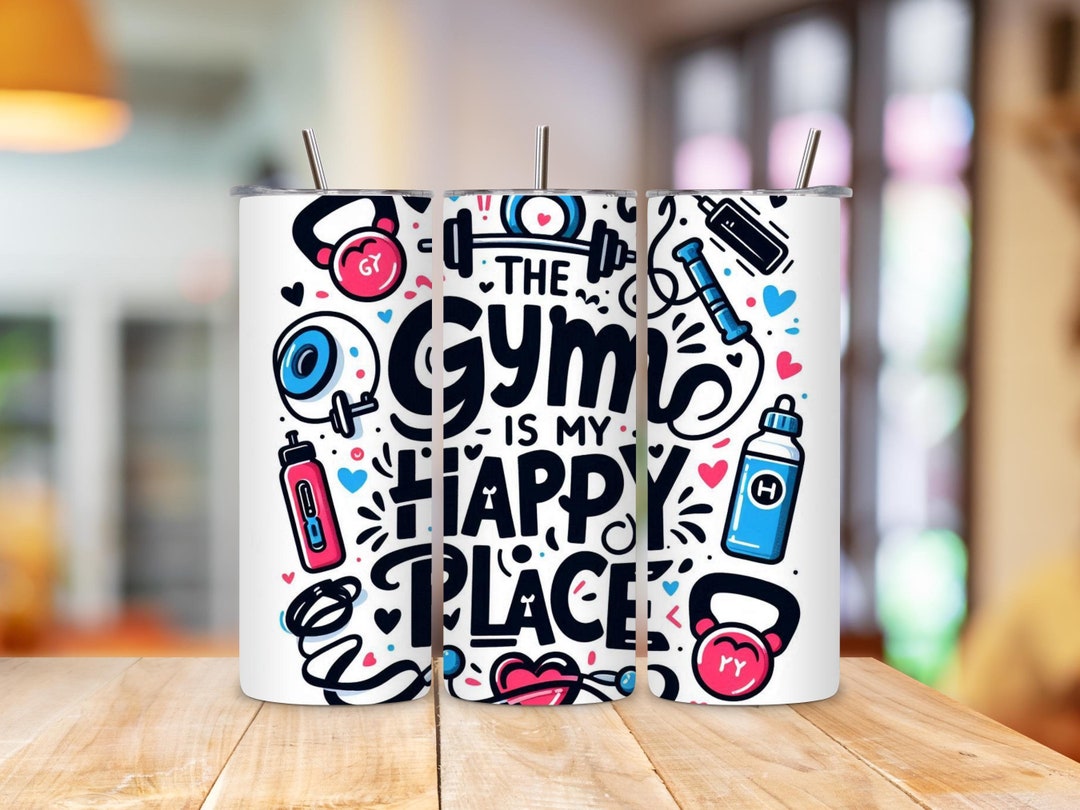 Gym PNG Fitness Sublimation Design, 3D Gym Tumbler Wrap, 20oz ...