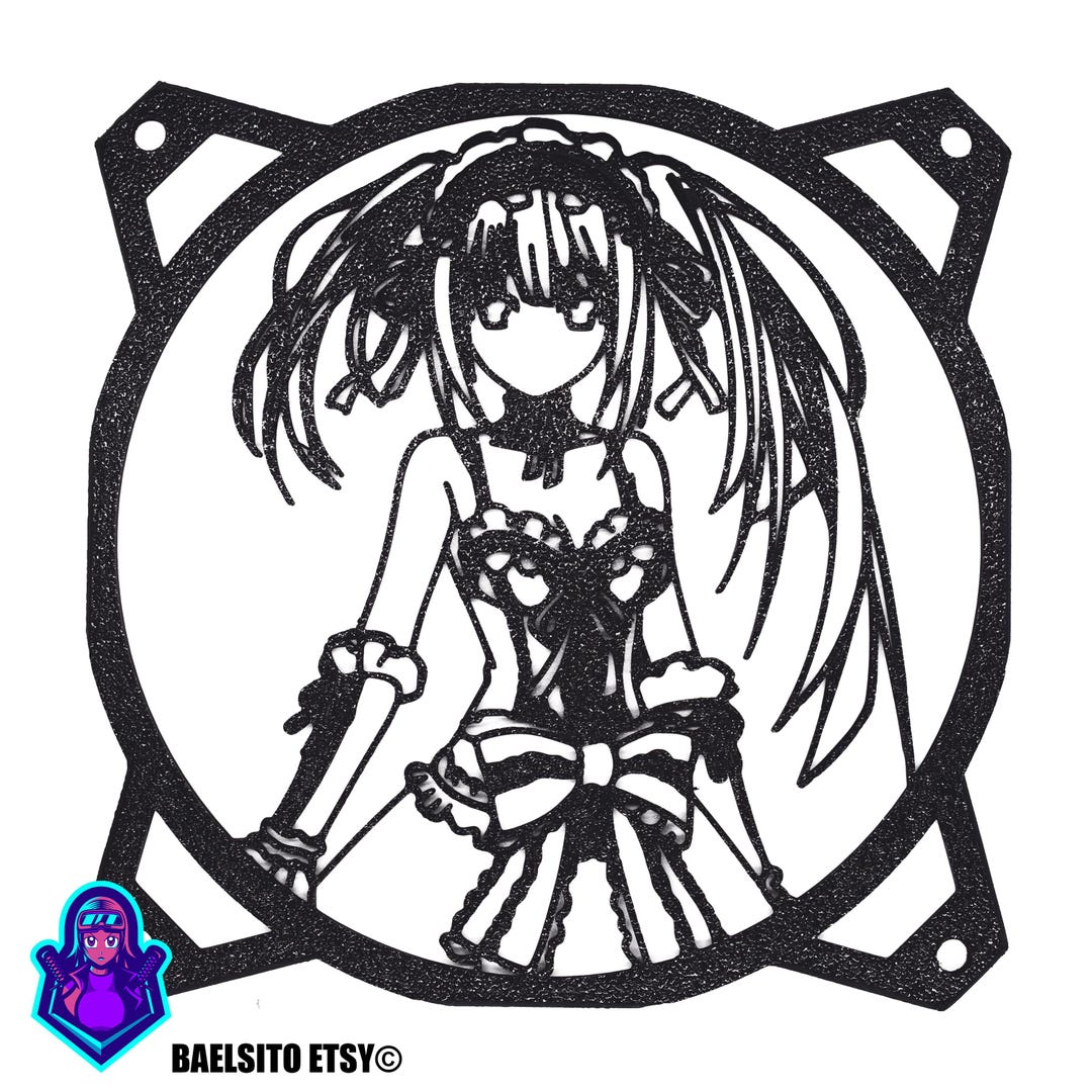 Tokisaki Kurumi (date A Live) FAN COVER 120MM - STL - Etsy