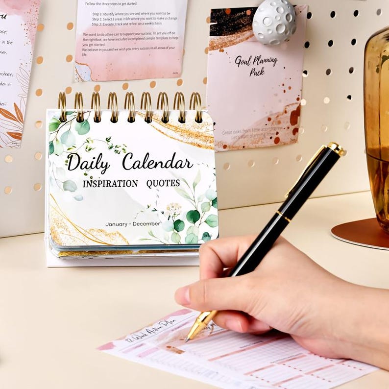 Daily Inspiration Quotes Desk Calendar: Seasonal Patterns - Etsy UK