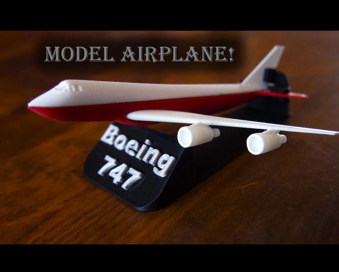 Boeing 747 Airplane Model 3D Printed - Etsy
