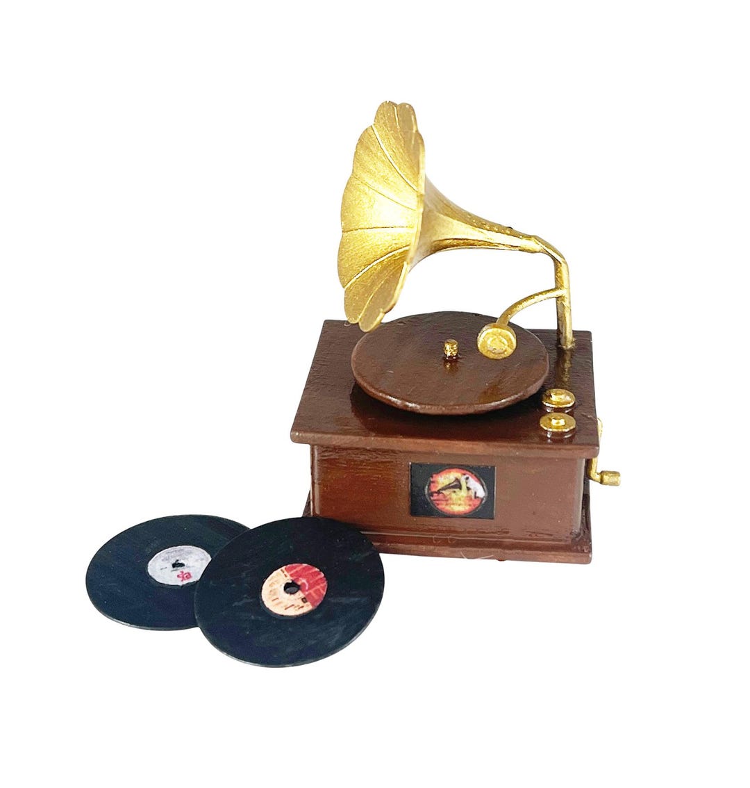 Miniature 12th Scale Vintage Gramophone - Etsy