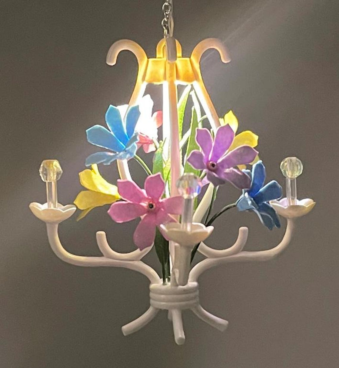 Miniature 12th Scale Chandelier - Spring Flowers - Etsy