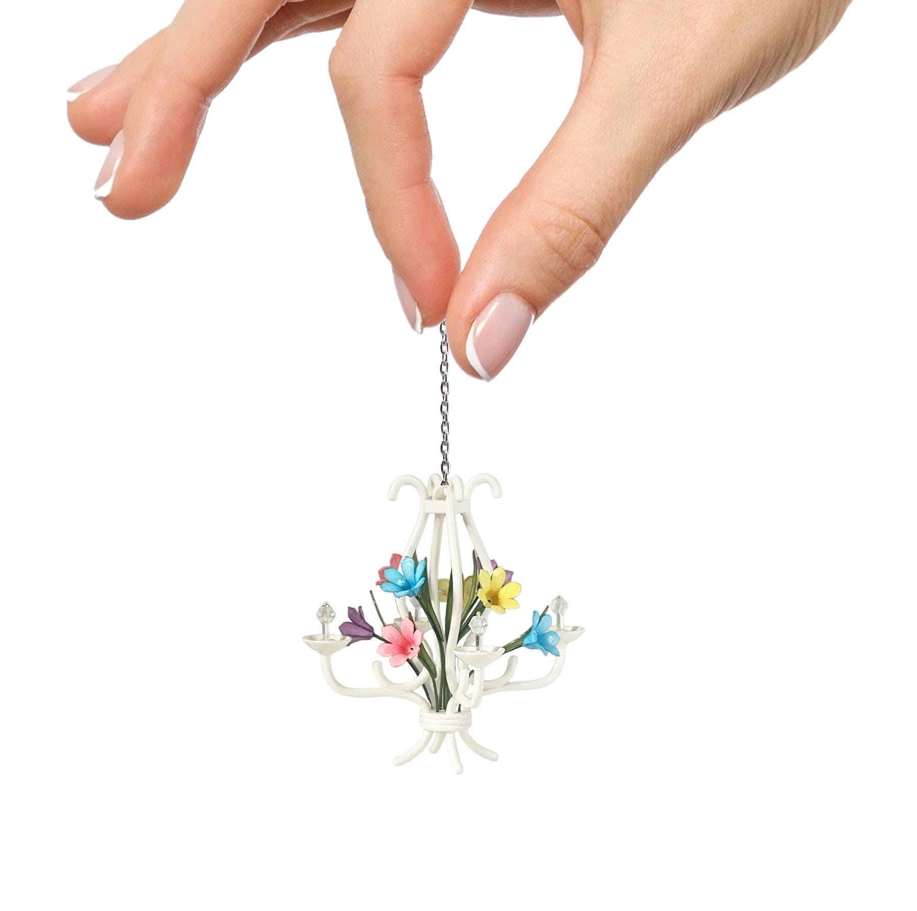 Miniature 12th Scale Chandelier - Spring Flowers - Etsy