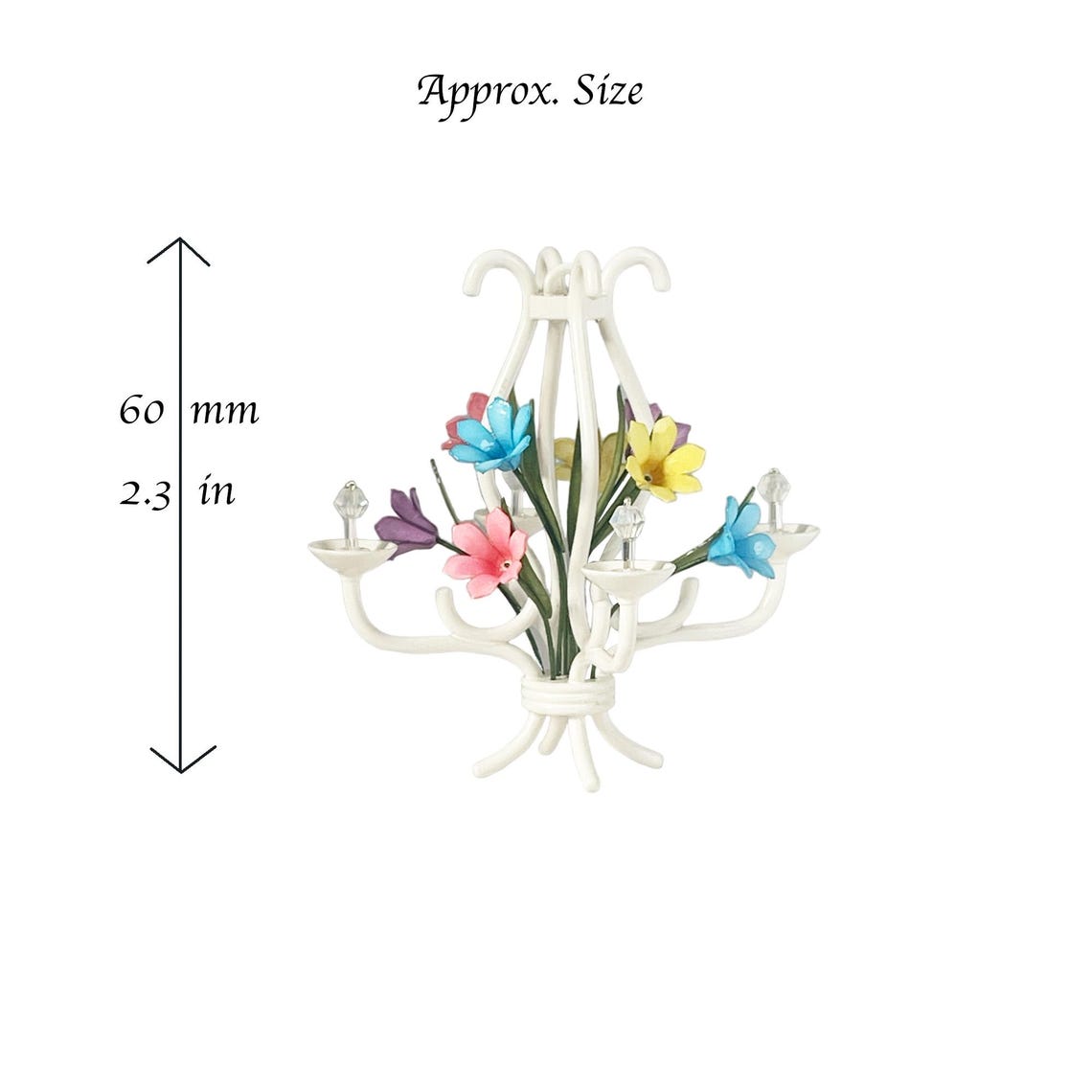 Miniature 12th Scale Chandelier - Spring Flowers - Etsy
