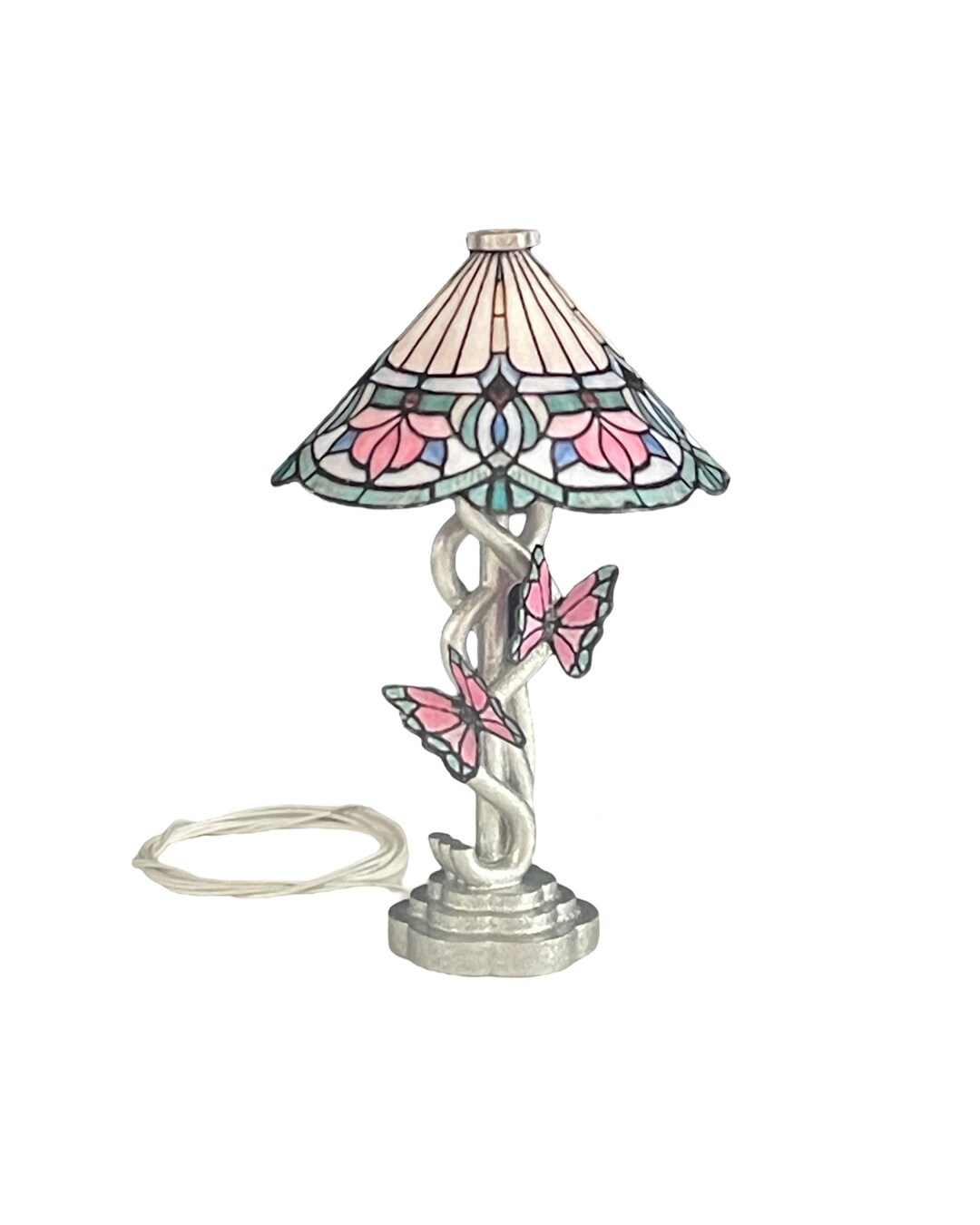 Miniature 12th Scale Tiffany-style Lamp - Lotus Flower - Etsy