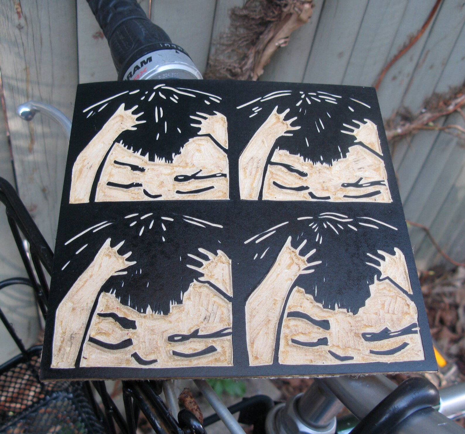 Printmaking Linocut Childhood Angst and Frustration - Etsy