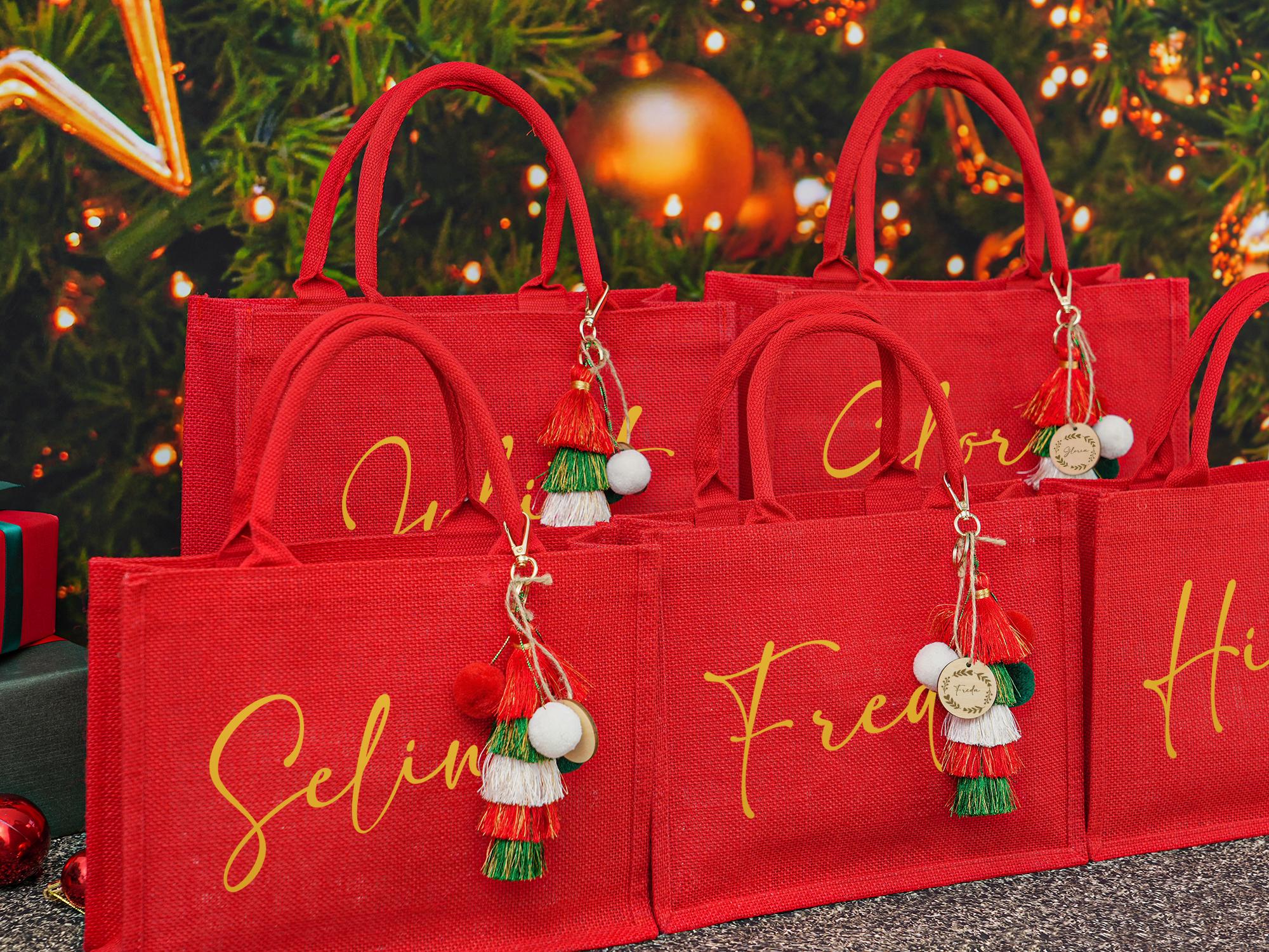 Custom Christmas Gift Bag,personalized Xmas Gift Bags,2024 Holiday Gift ...