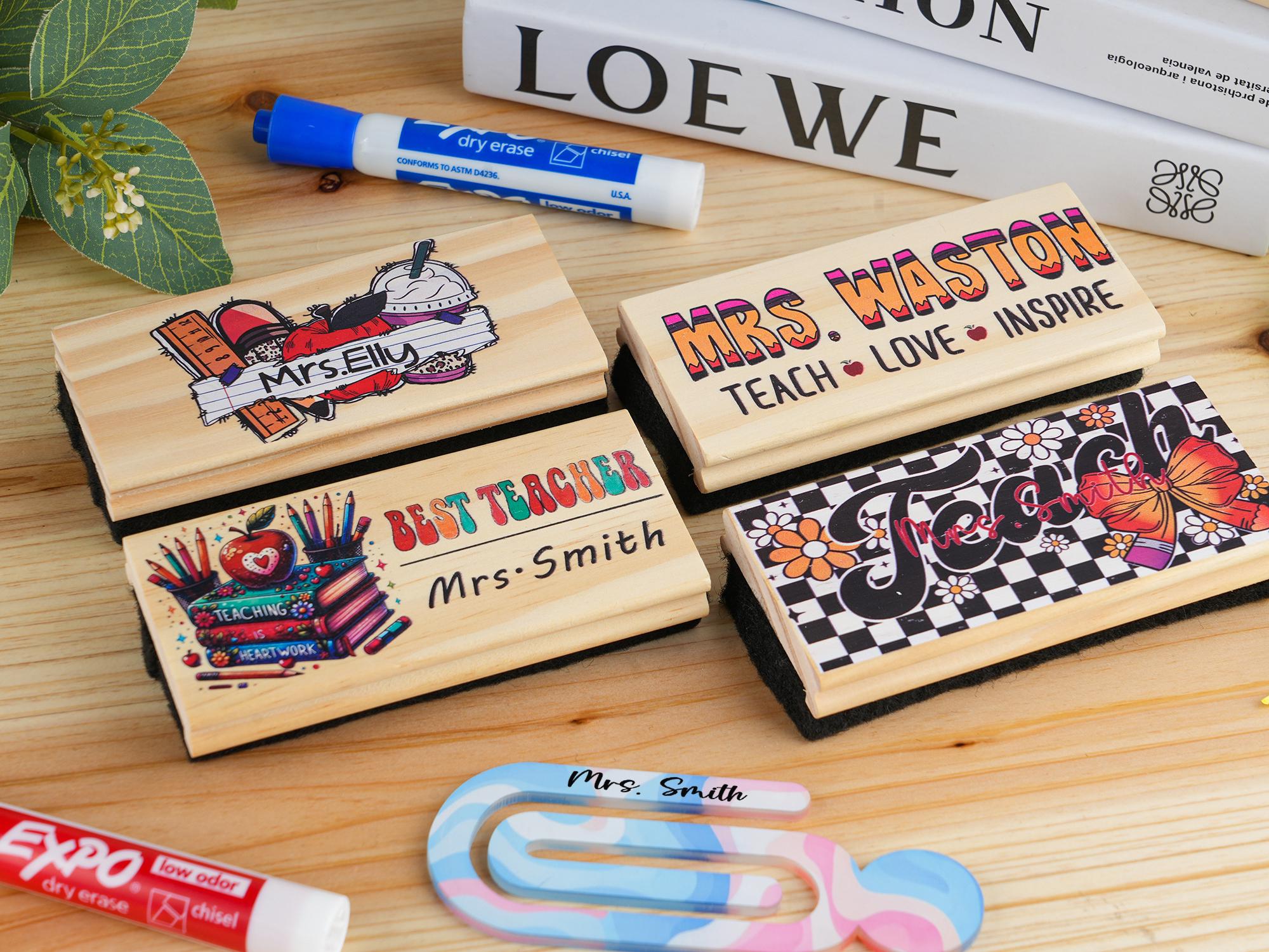 Personalized Teacher Whiteboard Eraser,chalkboard Eraser With Marker ...