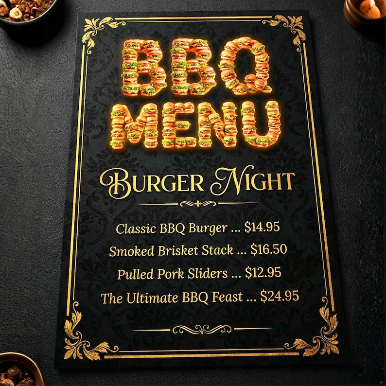 3D Realistic Burger Alphabet PNG Bundle | Fast Food Restaurant Menu ...