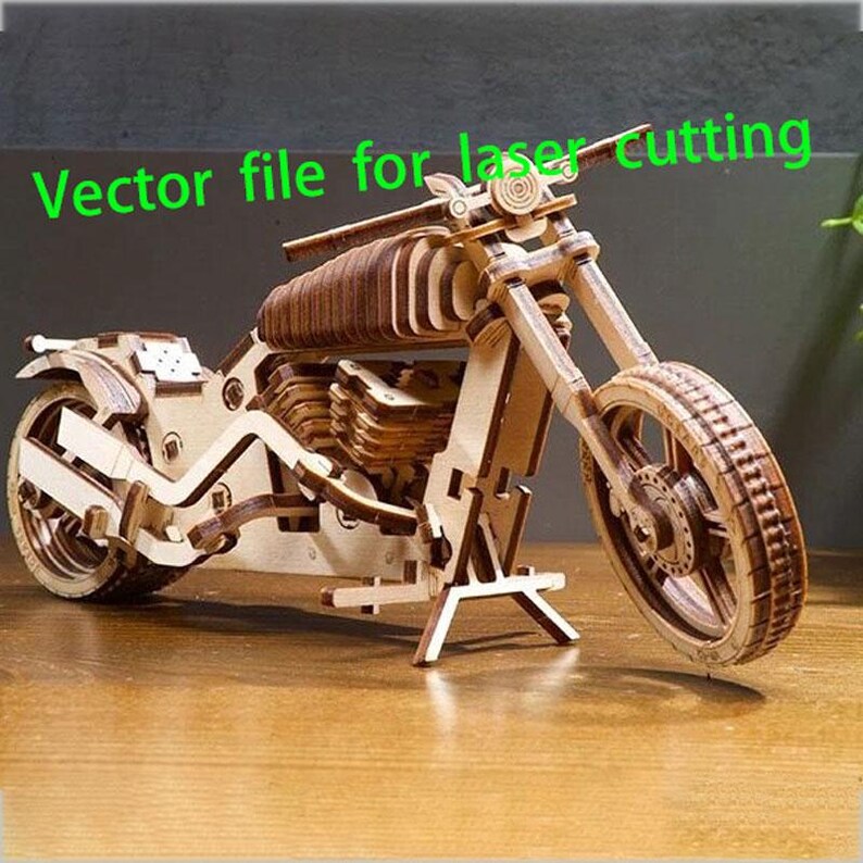 Motorcycle Laser Cut File, Cdr, Dwg for Cnc Laser Cut Pdf Instructions ...