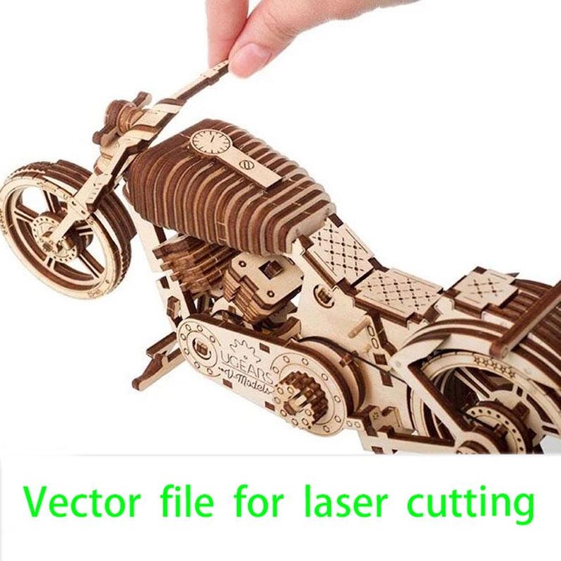 Motorcycle Laser Cut File, Cdr, Dwg for Cnc Laser Cut Pdf Instructions ...