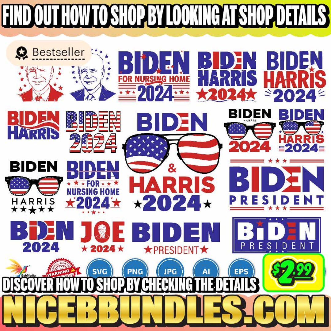 Joe Biden SVG PNG Bundle, Biden Logo, Biden President, Biden 2024 Svg ...