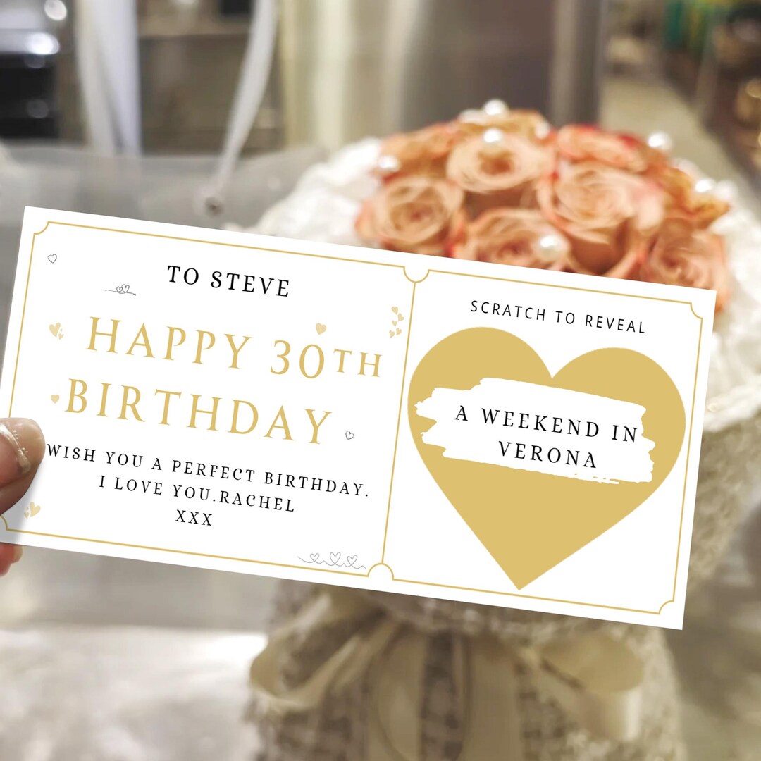 Personalised Birthday Scratch to Reveal Voucher, Special Birthday ...