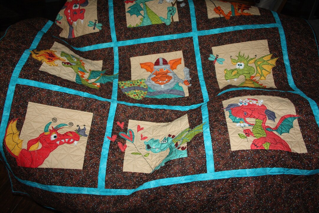 Dragons Quilt - Etsy