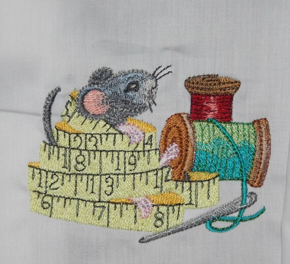 Sewing Mice Machine Embroidered Quilt Blocks Set A - Etsy