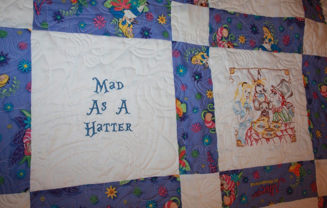 Alice in Wonderland Twin Size Quilt - Etsy