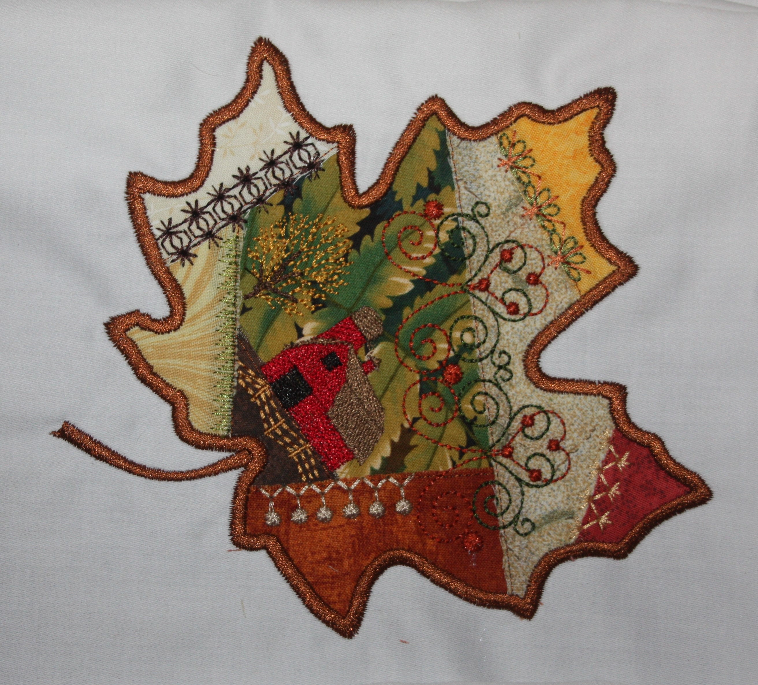 Fall Maple Leaf Applique Machine Embroidered Quilt Blocks Set - Etsy UK