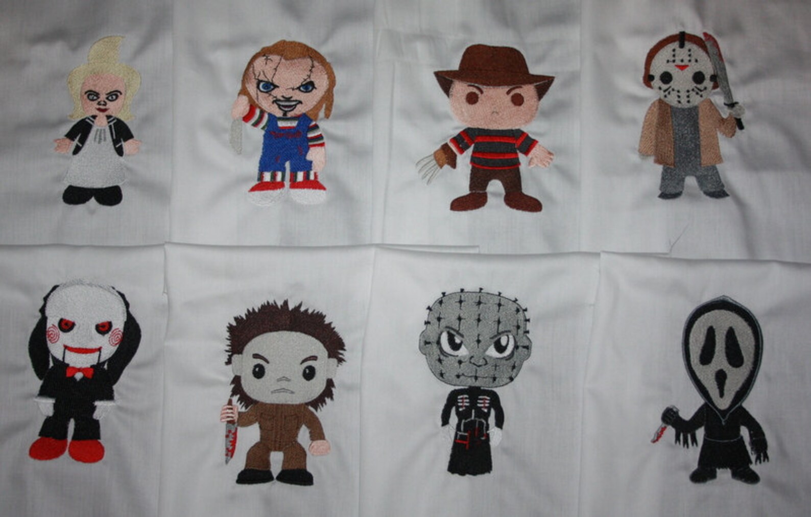 Horror Movie Machine Embroidered Quilt Blocks Set - Etsy Italia