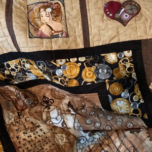 Steampunk Quilt SALE - Etsy