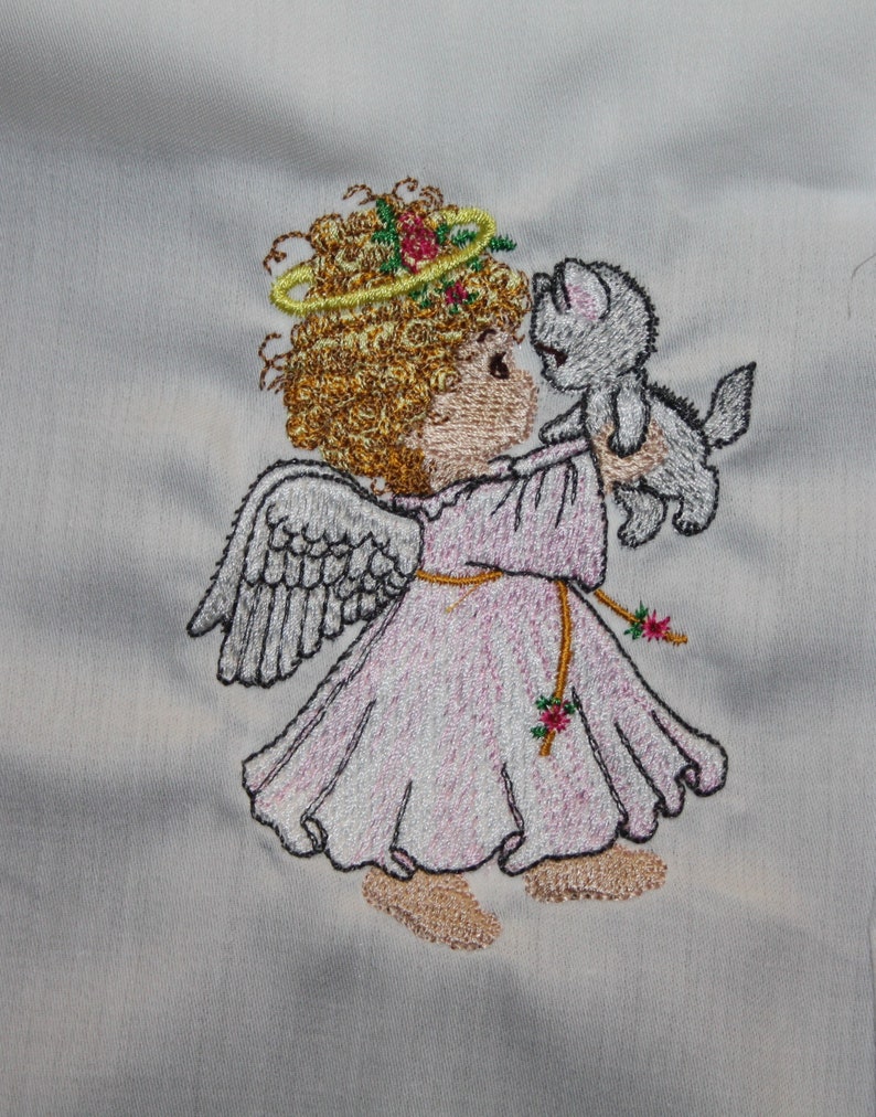 Little Angels Machine Embroidered Quilt Blocks Set A - Etsy