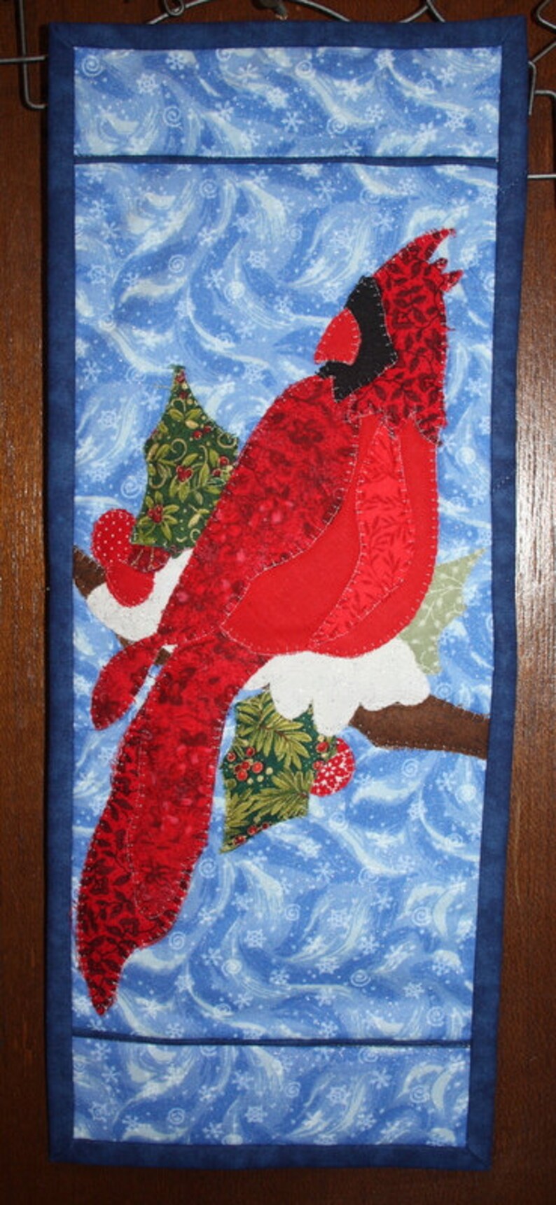 Beauty of Winter Cardinal Quilted Wall Hanging | Etsy