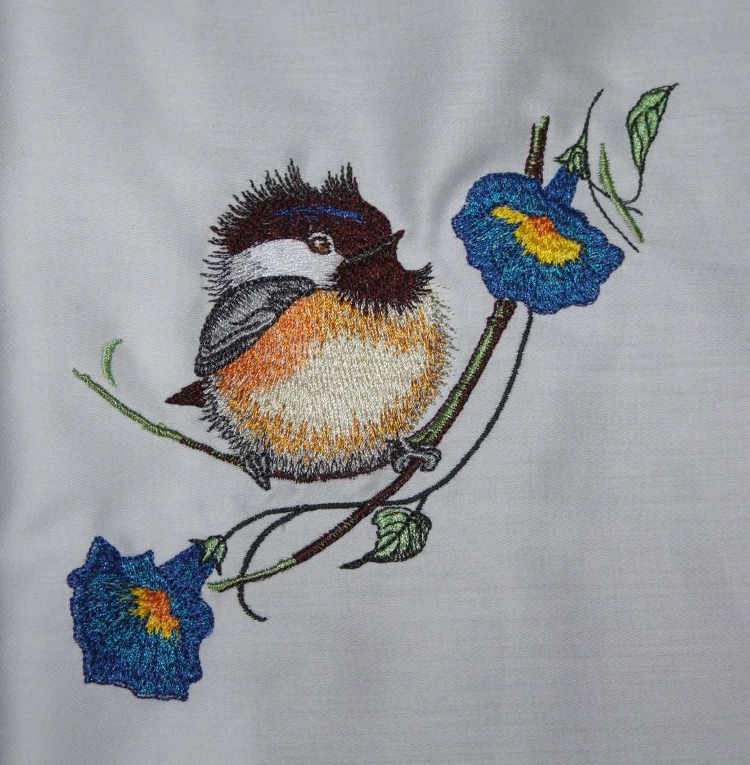 Adorable Chickadees Machine Embroidered Quilt Blocks Set B - Etsy