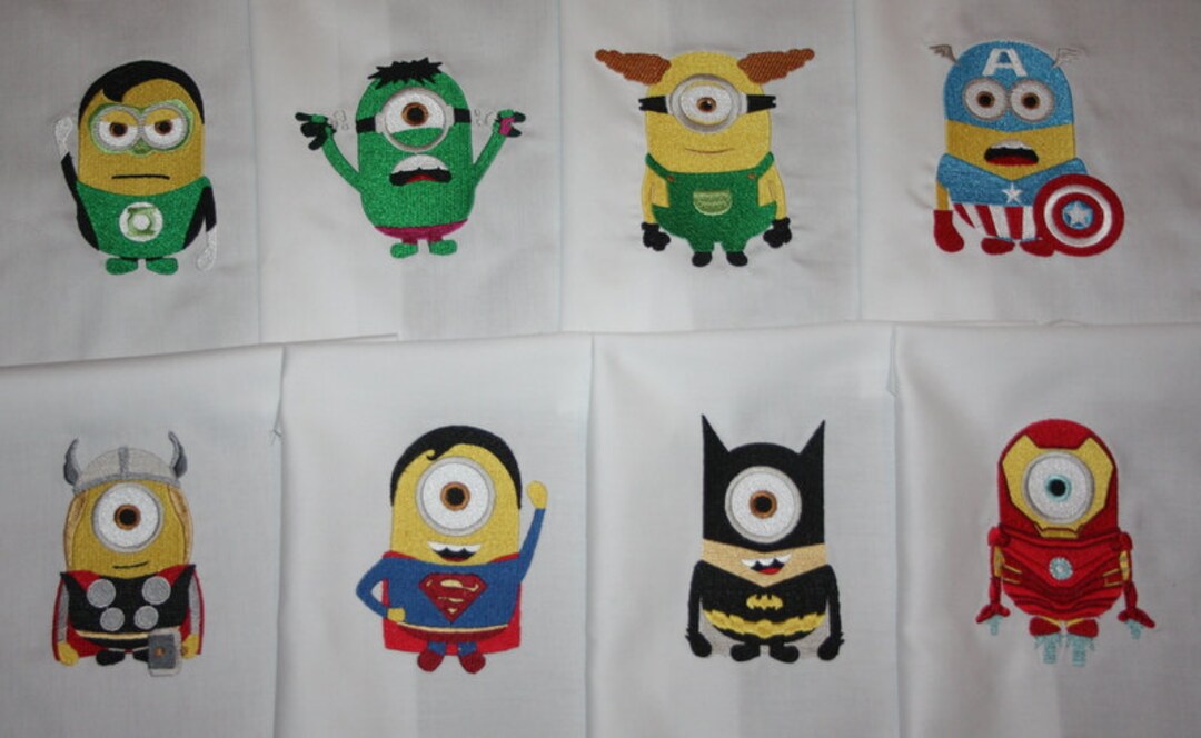 Comic Character Superhero Machine Embroidered Quilt Blocks Set - Etsy