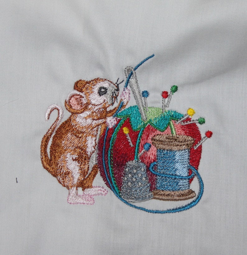Sewing Mice Machine Embroidered Quilt Blocks SET C - Etsy