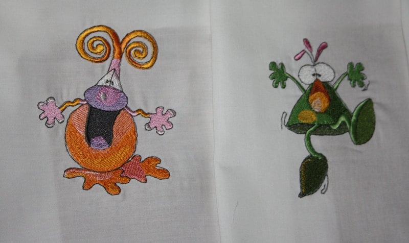 Little Monsters Machine Embroidered Quilt Blocks Set B - Etsy