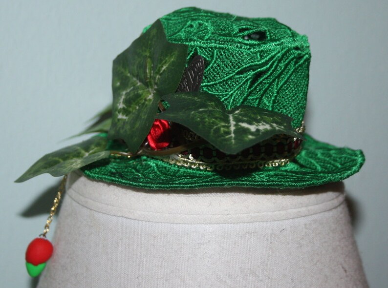 Poison Ivy Lace Mini Womens Top Hat - Etsy