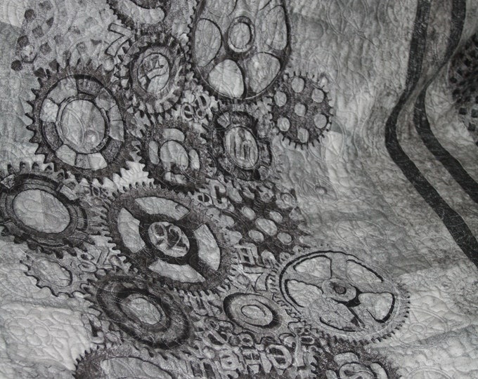 Steampunk Gears Twin/lap Quilt - Etsy