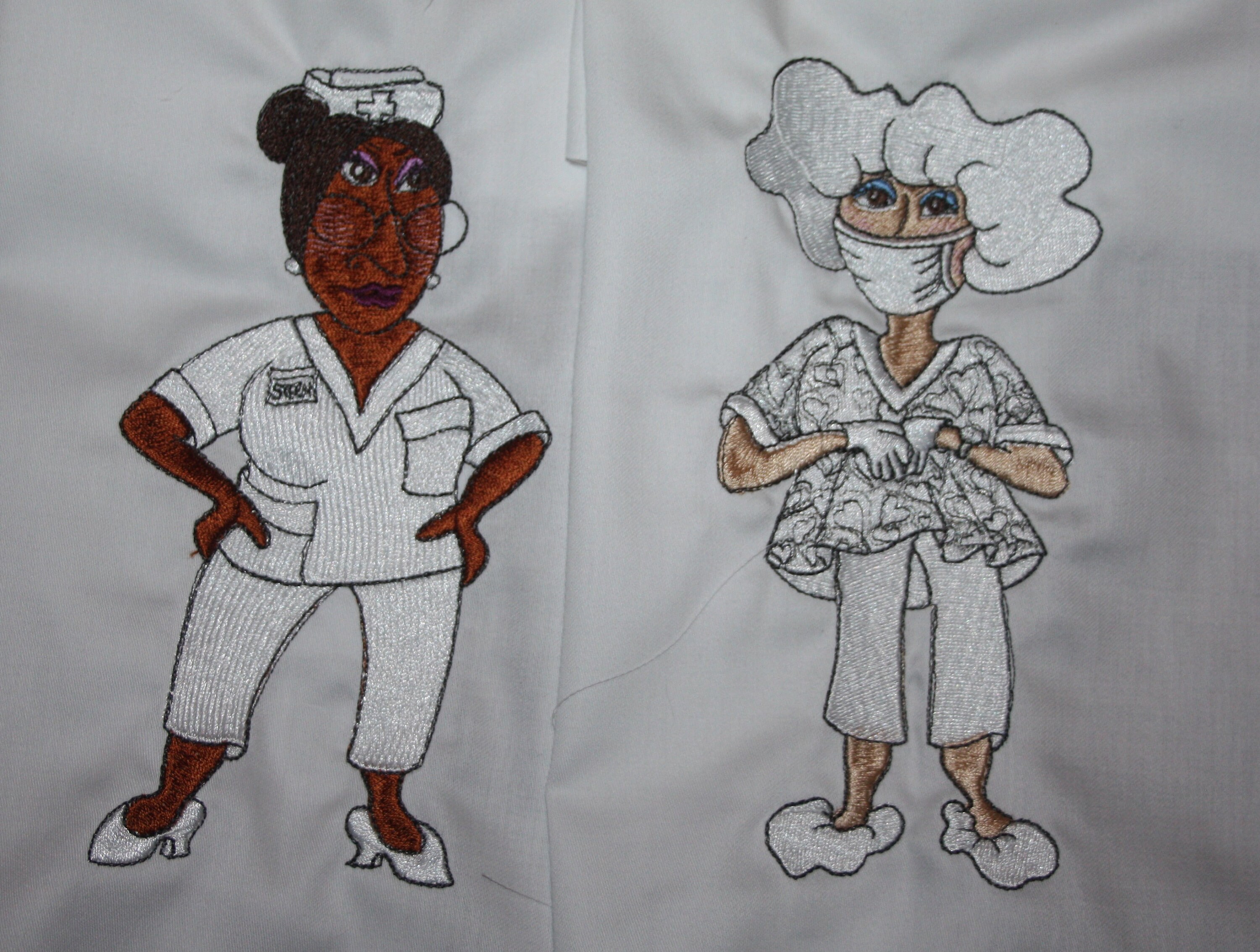 Nifty Nurses Machine Embroidered Quilt Blocks Set | Etsy