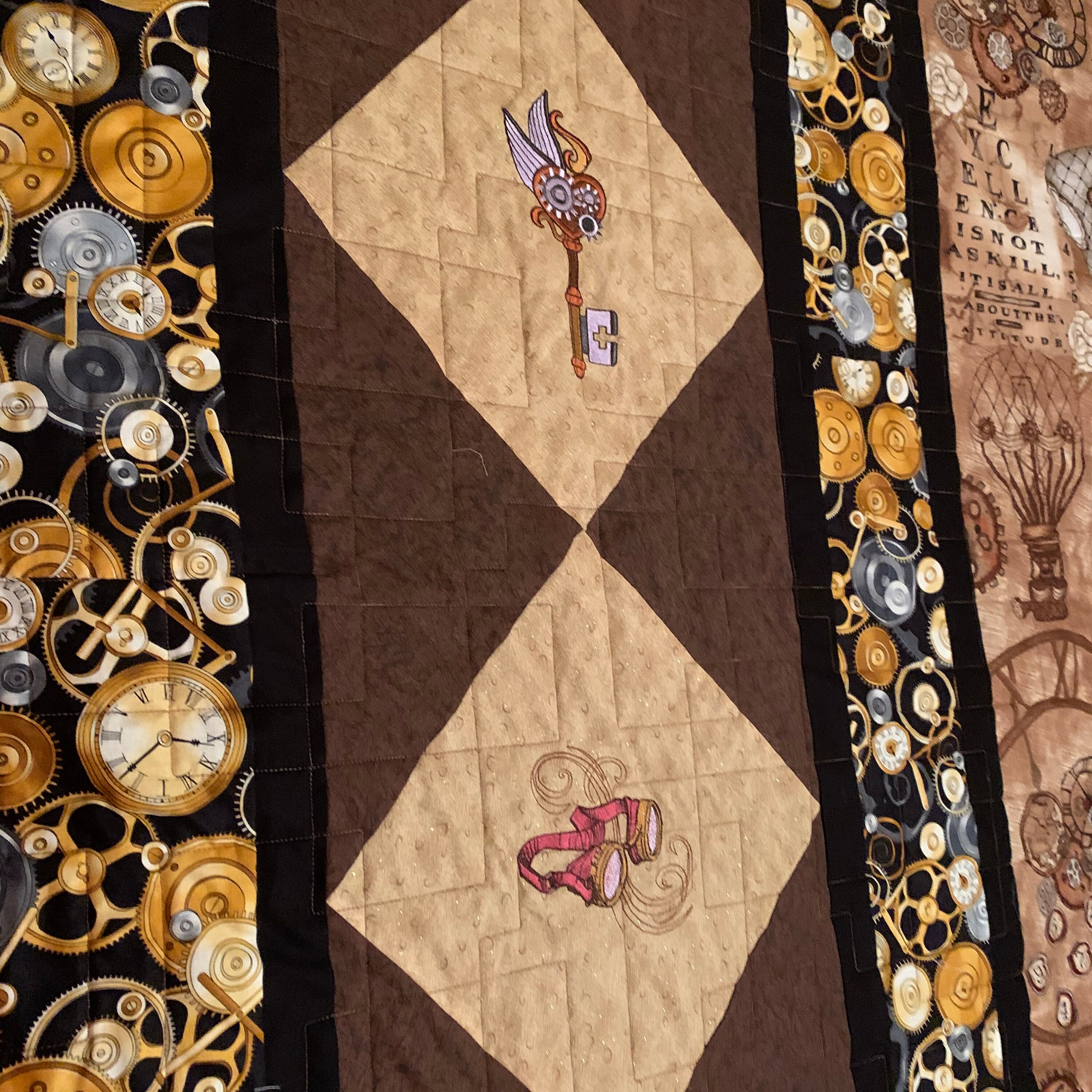 Steampunk Quilt SALE | Etsy