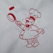 Redwork Chefs Machine Embroidered Quilt Blocks Set B - Etsy