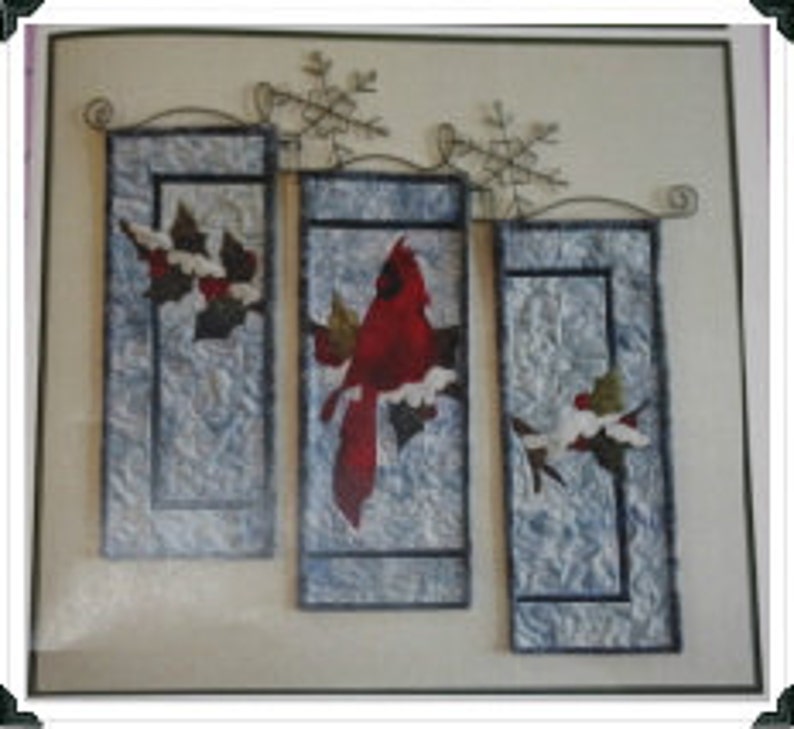 Beauty of Winter Cardinal Quilted Wall Hanging - Etsy