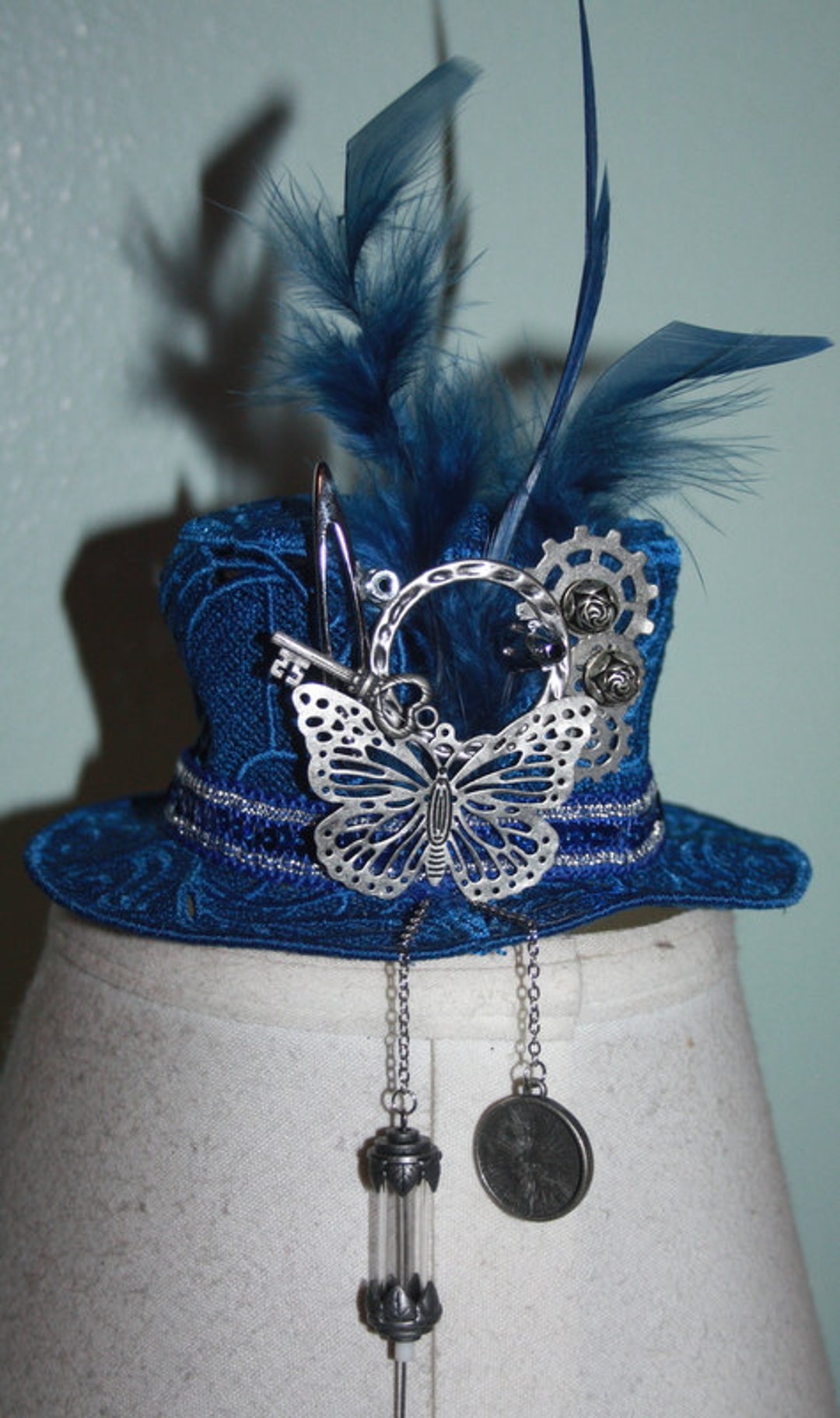 Doctor Who Inspired Blue Lace Mini Top Hat - Etsy