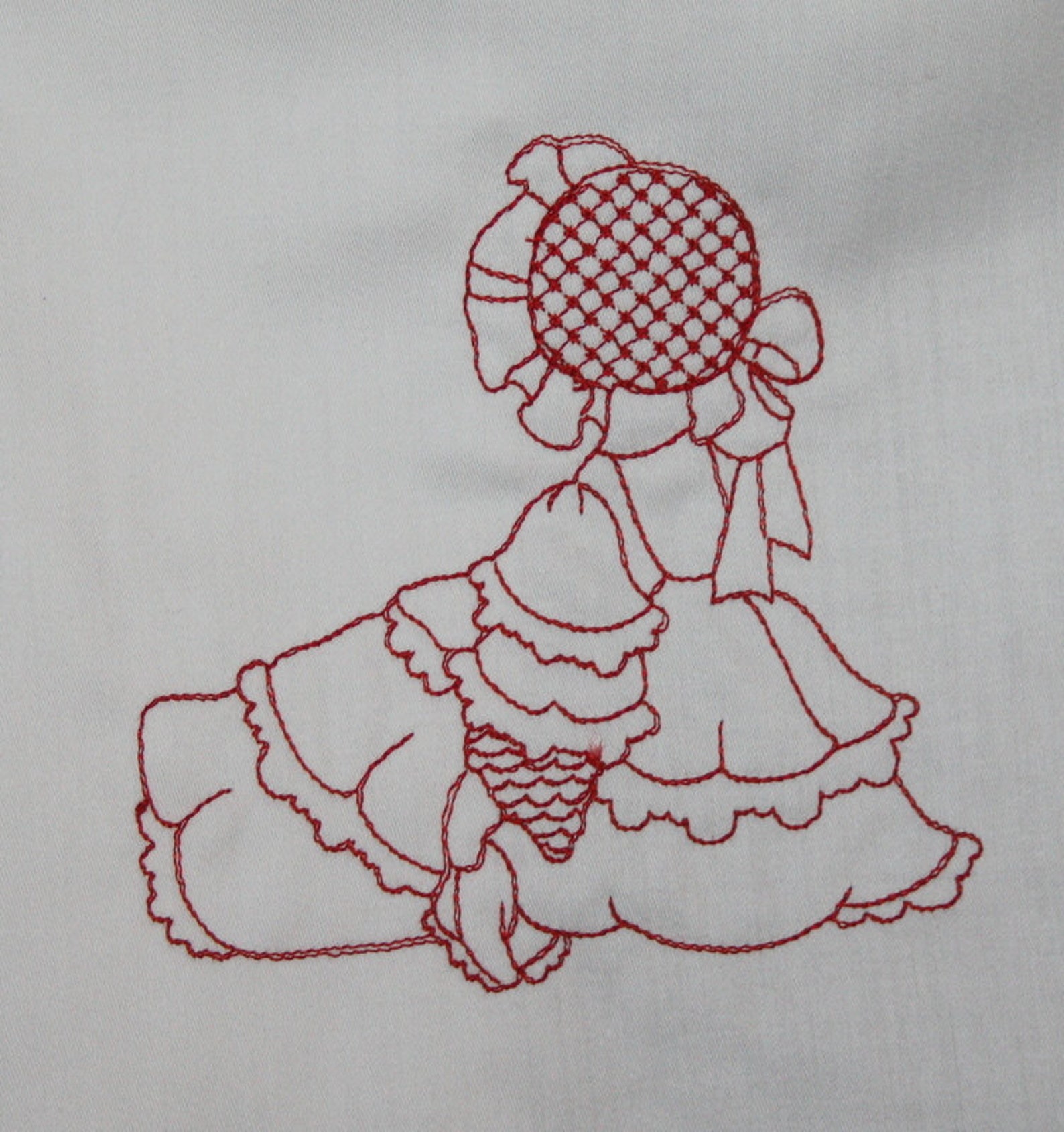 Victorian Redwork Sunbonnet Sue Quilt Blocks Set A | Etsy