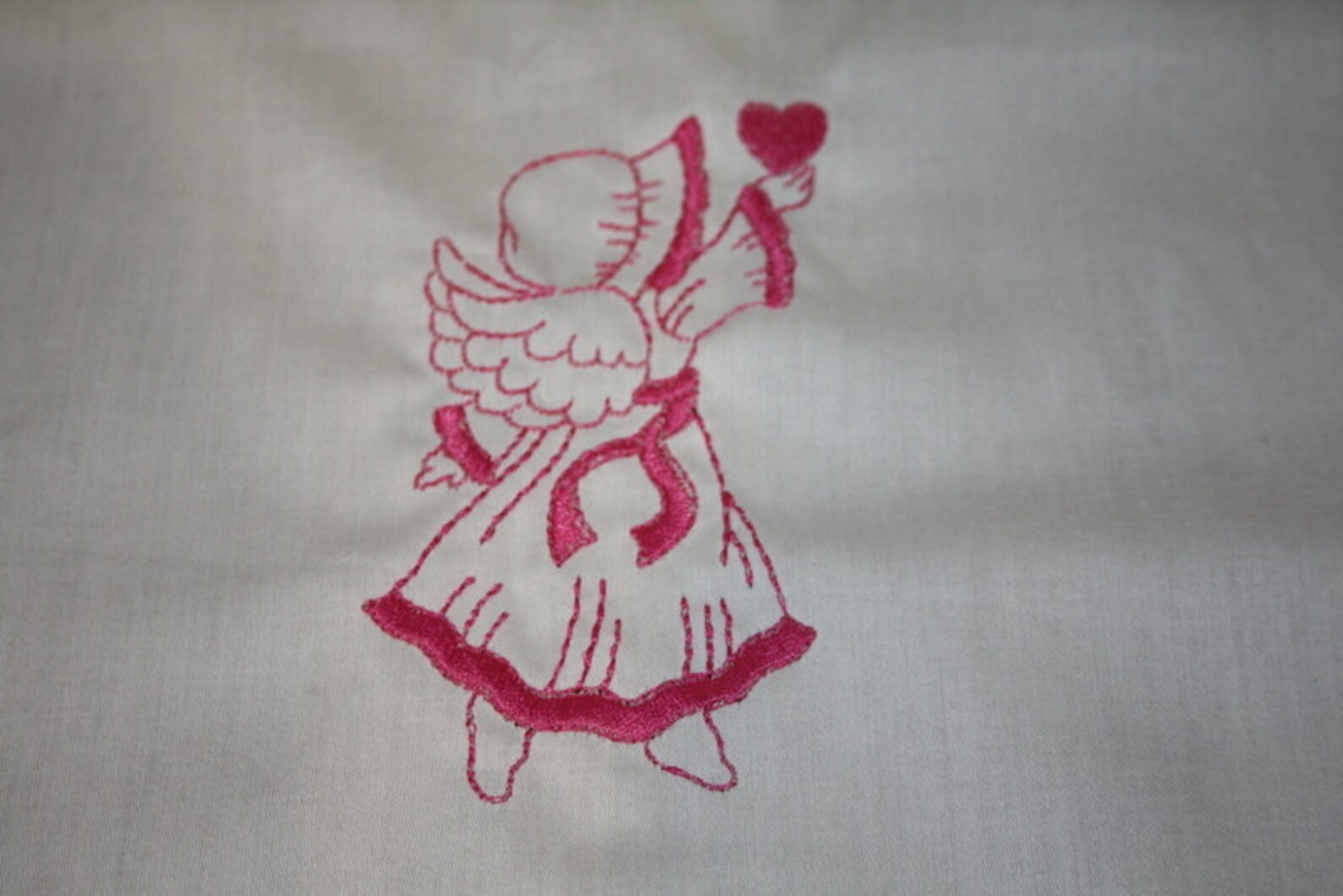 Sunbonnet Sue Angels Redwork Machine Embroidered Quilt Blocks Set - Etsy