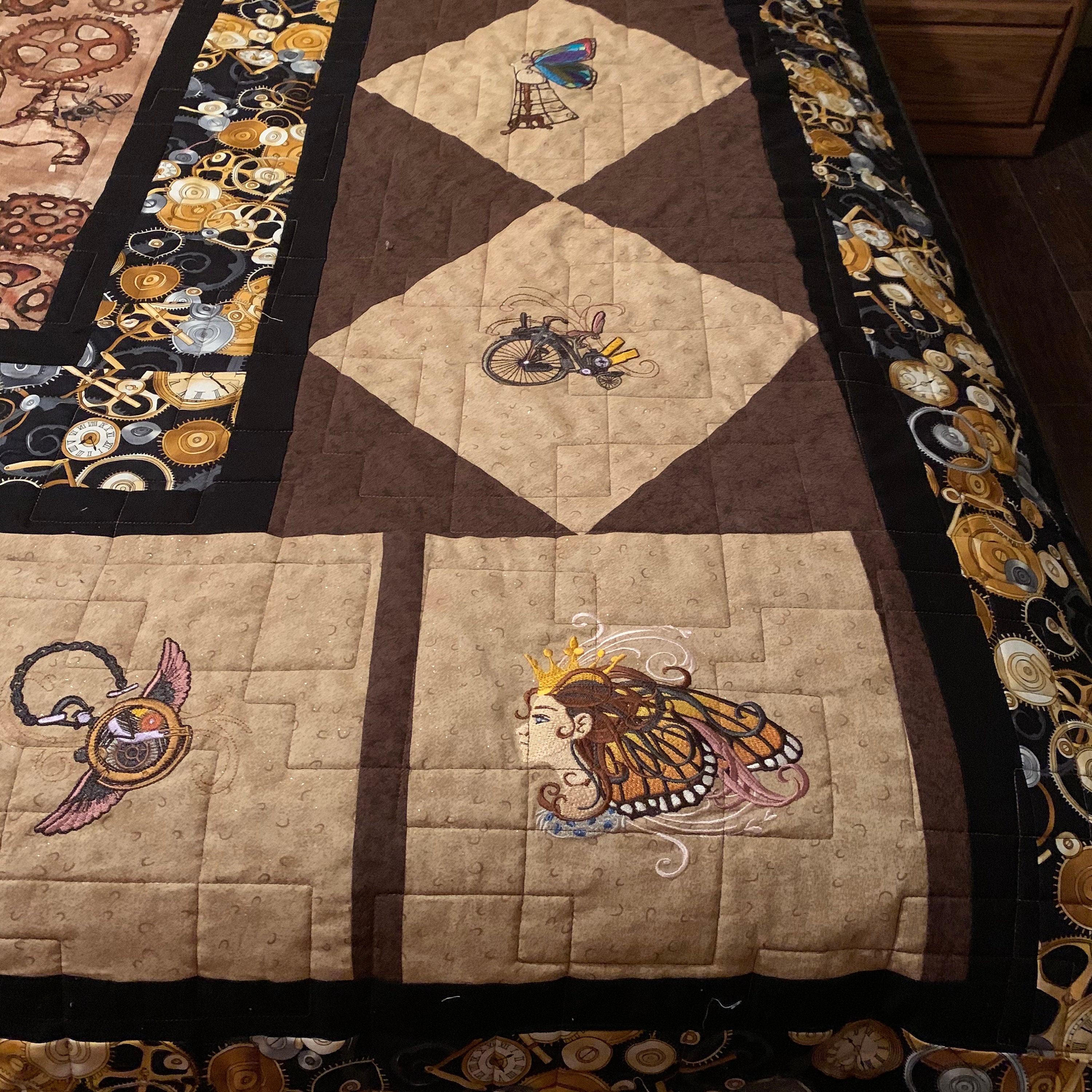 Steampunk Quilt SALE | Etsy
