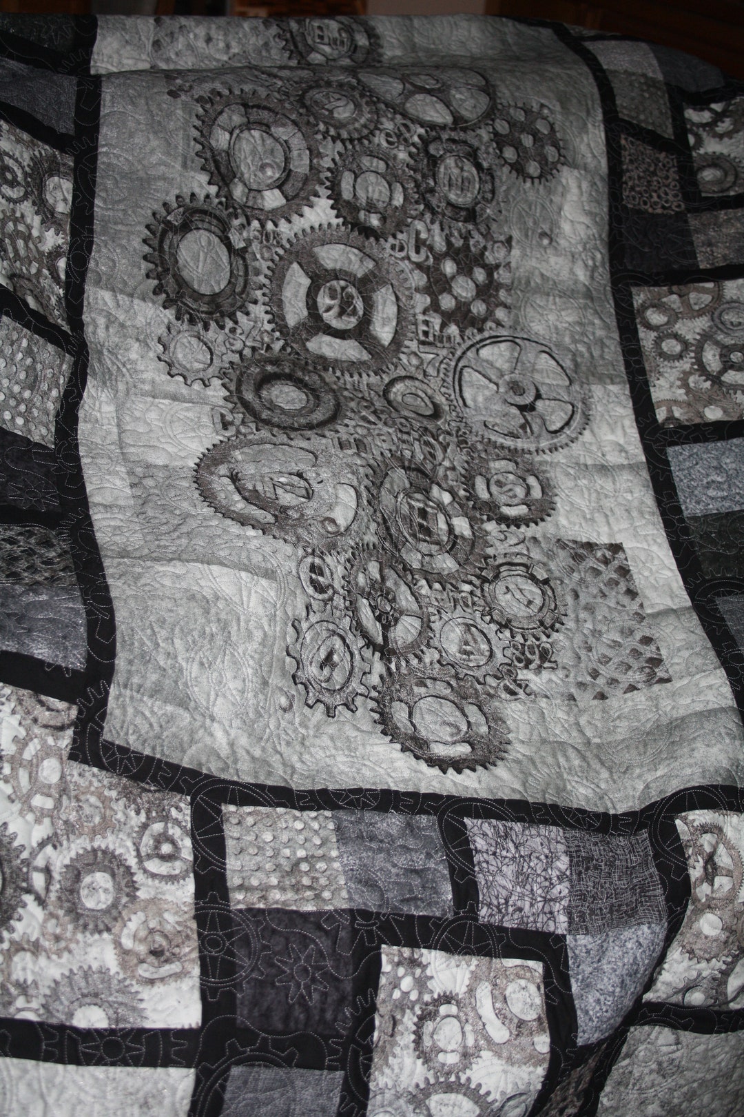 Steampunk Gears Quilt - Etsy