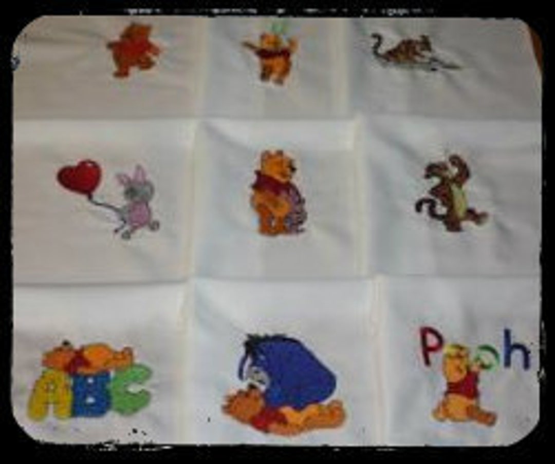 Bear Machine Embroidered Quilt Blocks Set - Etsy