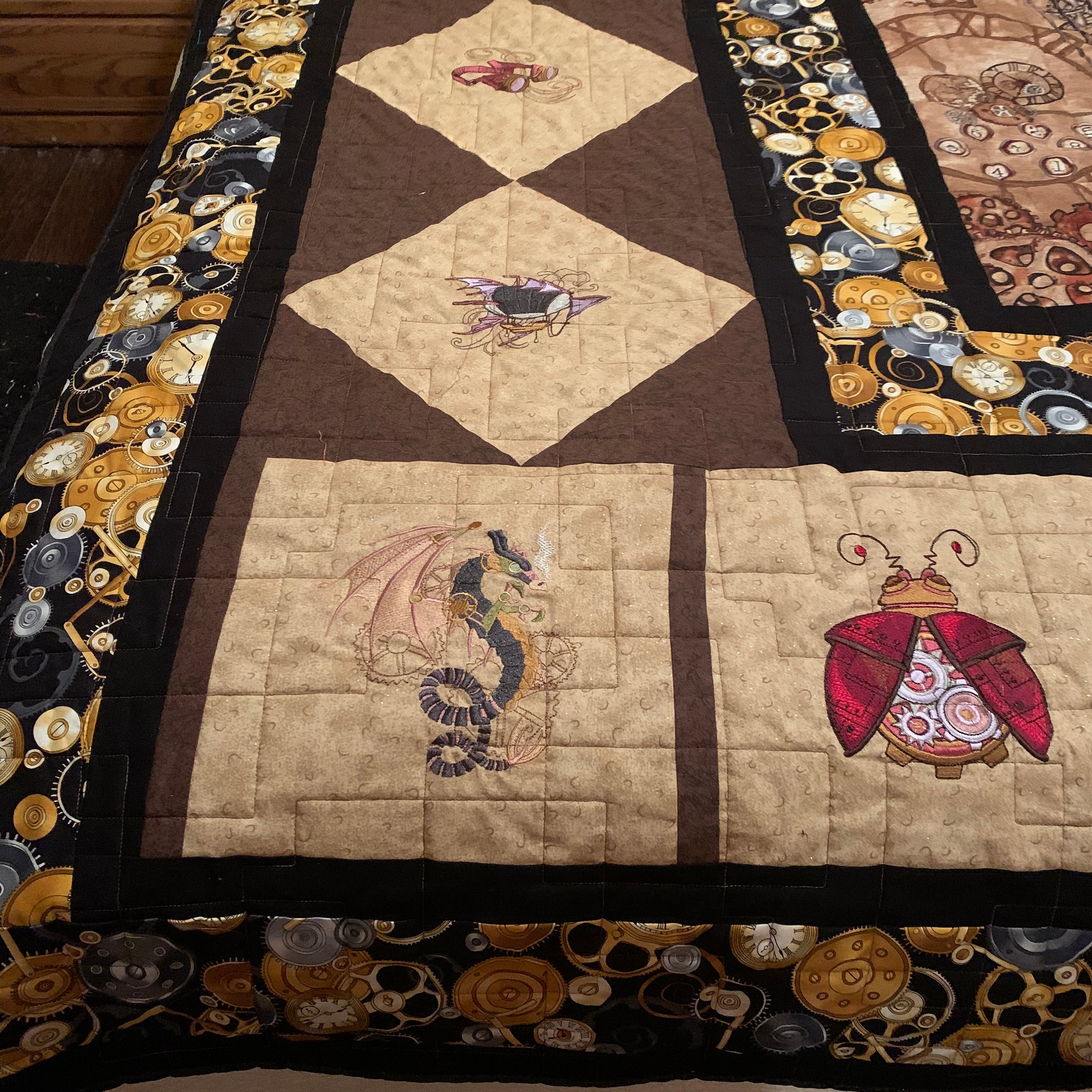 Steampunk Quilt SALE | Etsy